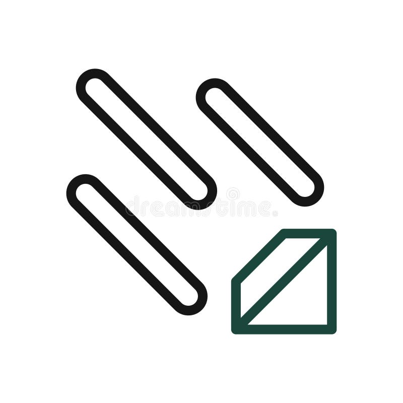 Comet Icon Duocolor Green Black Colour Universe Symbol Perfect Stock ...