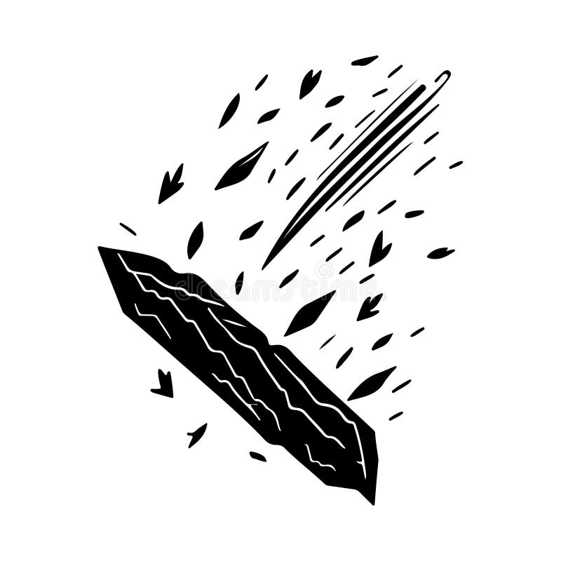 Comet Icon Hand Draw Black Colour Space Logo Symbol Perfect Stock ...