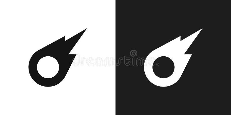 Comet Icon Vector. Asteroid Illustration Sign. Meteorite Symbol. Cosmos ...