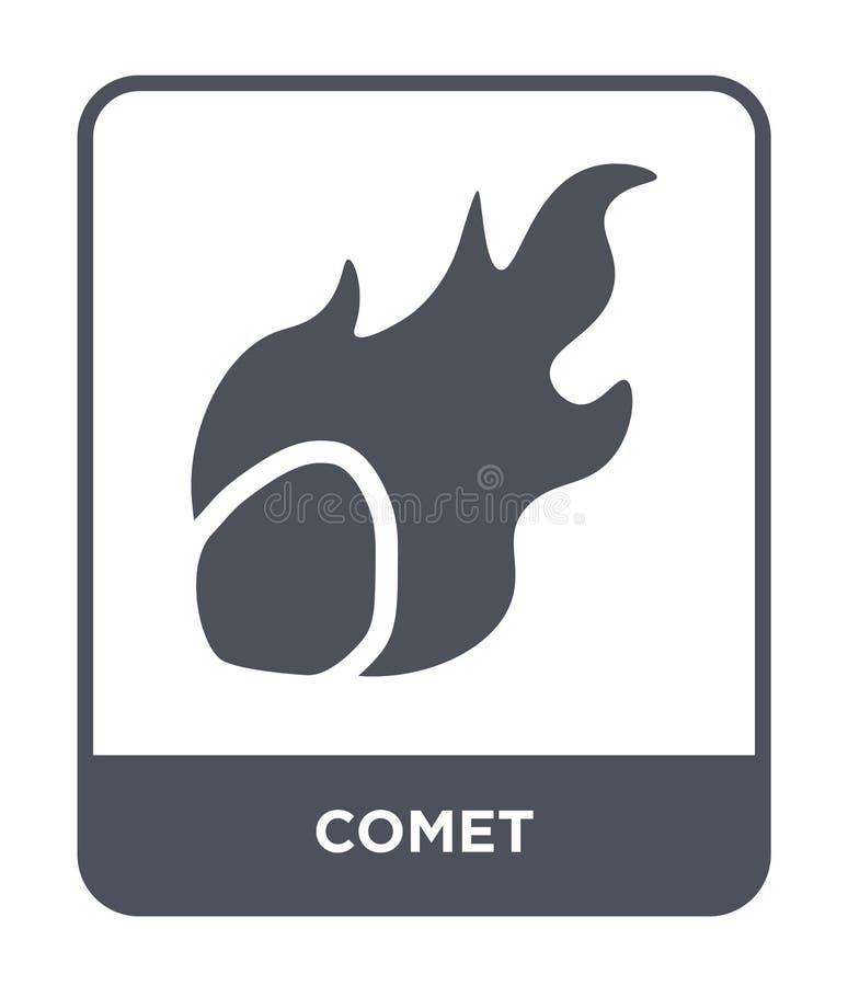 Comet Icon in Trendy Design Style. Comet Icon Isolated on White ...