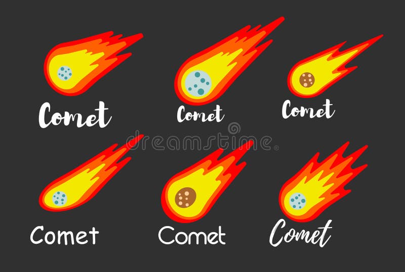 Comet icon vector stock illustration. Illustration of fire - 155063832