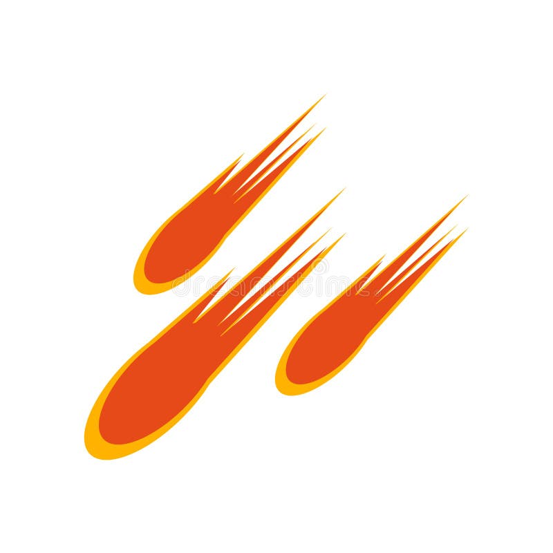 Comet Icon Vector Sign and Symbol Isolated on White Background, Comet ...