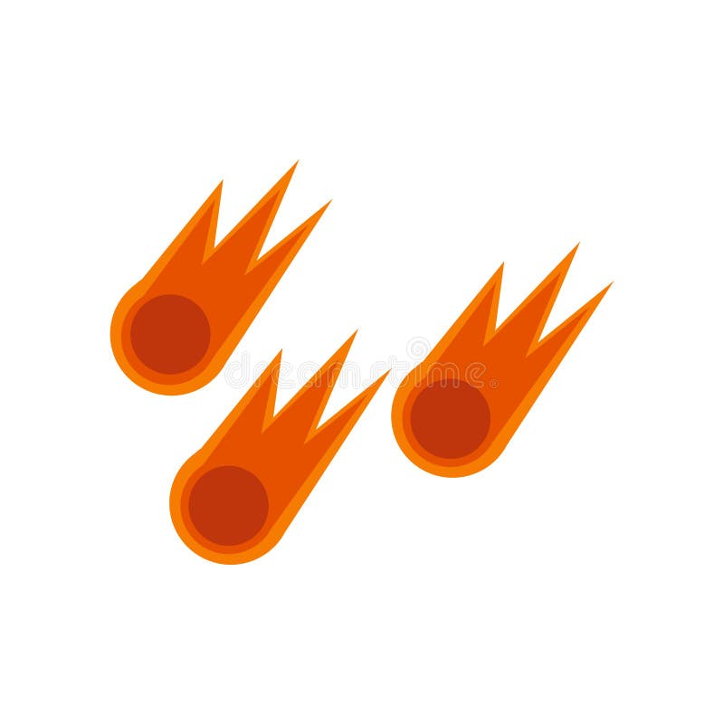 Comet Icon Vector Sign and Symbol Isolated on White Background, Comet ...