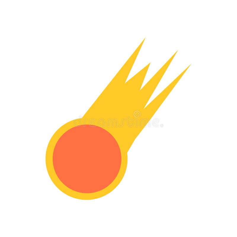 Comet Icon Vector Sign and Symbol Isolated on White Background, Comet ...