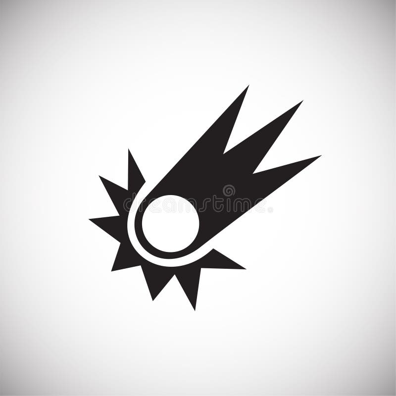 Comet Icon on White Background for Graphic and Web Design, Modern ...