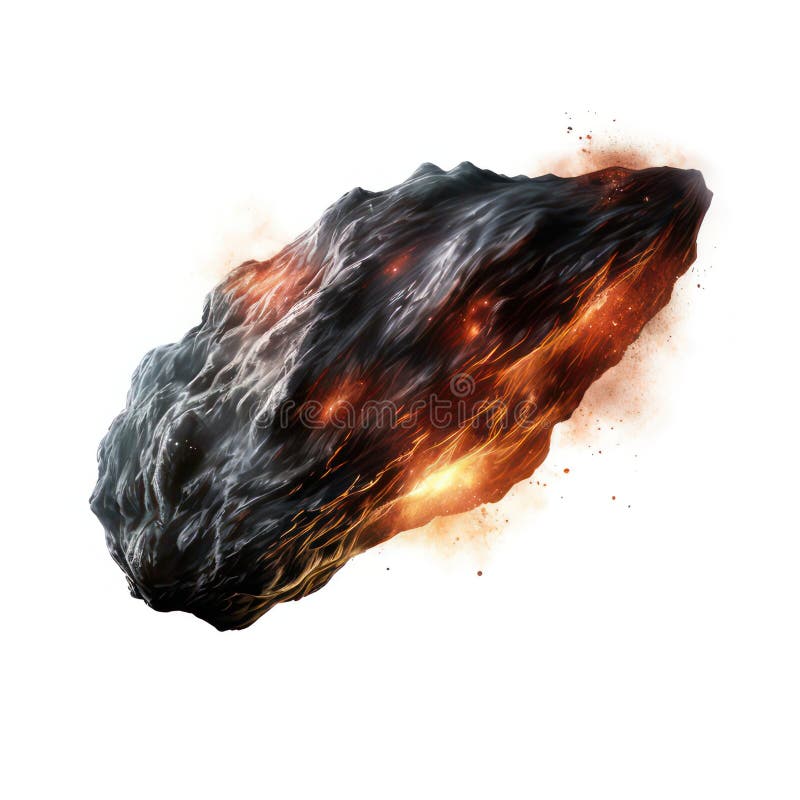 Comet Isolated on White Created with Generative AI. Very Big Rock on ...