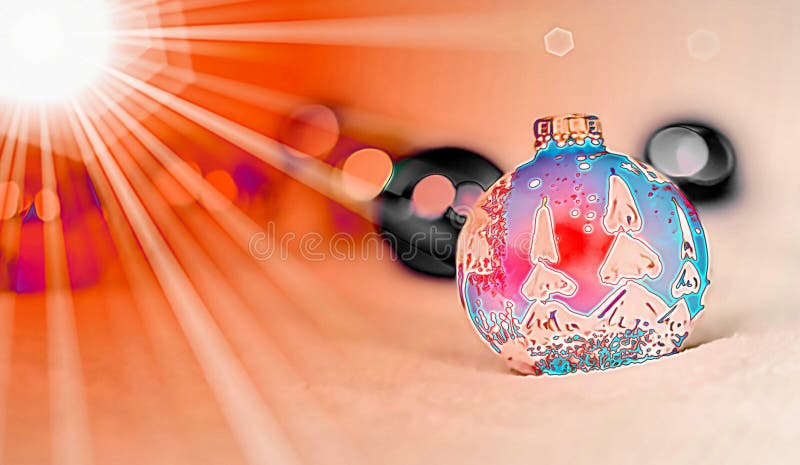 The Comet Lights Up the Decorations Stock Image - Image of blizzard ...