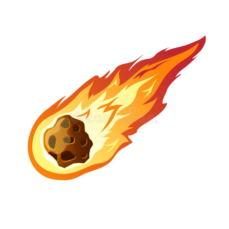 Comet Meteor Cartoon Vector Illustration Stock Illustration ...