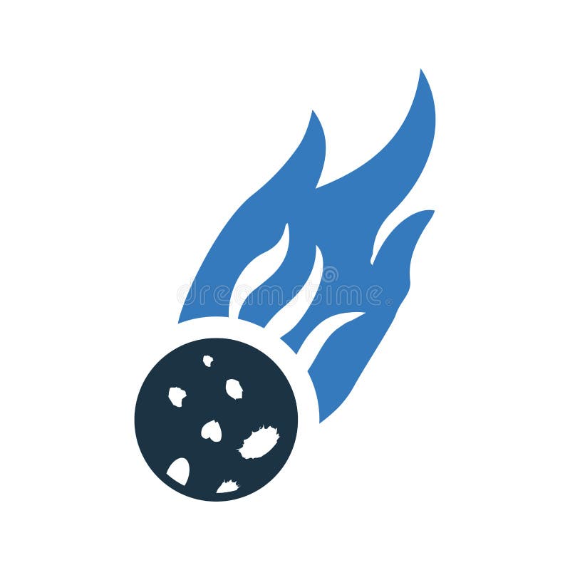Comet, Meteorite Icon. Simple Design Stock Vector - Illustration of ...