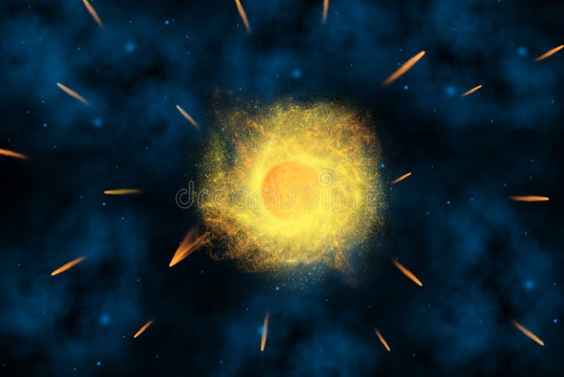 Comet from Planet Explosion Stock Image - Image of space, cosmos: 193548021