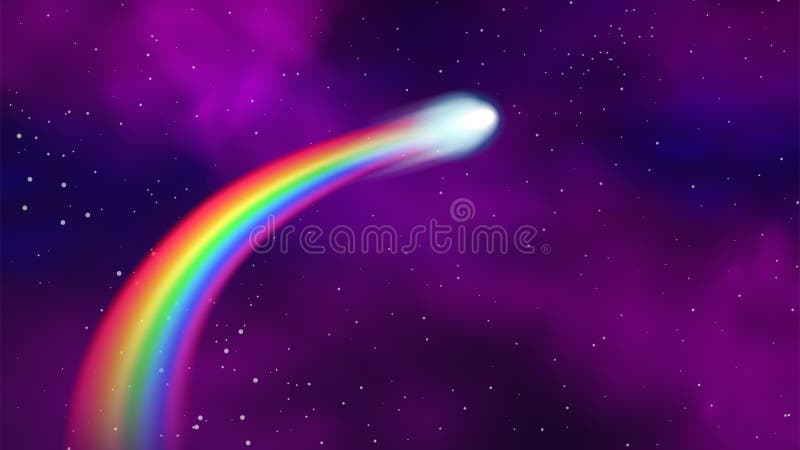 Comet on the space stock illustration. Illustration of galaxy - 32902185