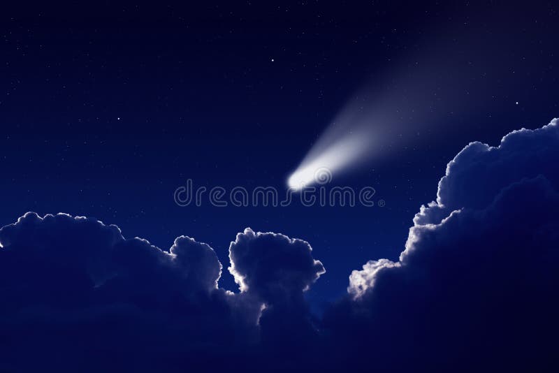 Comet in sky stock image. Image of evening, serenity - 33297755