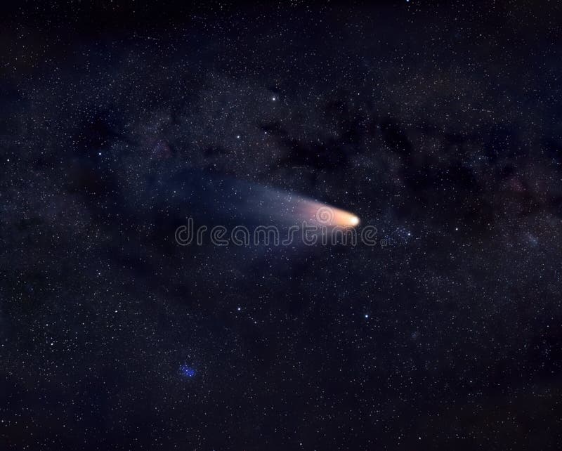 Comet in space stock photo. Image of flight, bright, exploration - 55458568