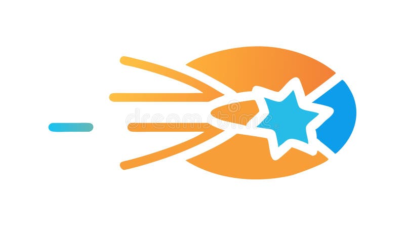 Comet with Star Trail: Cosmic Motion and Discovery, Vector Design ...