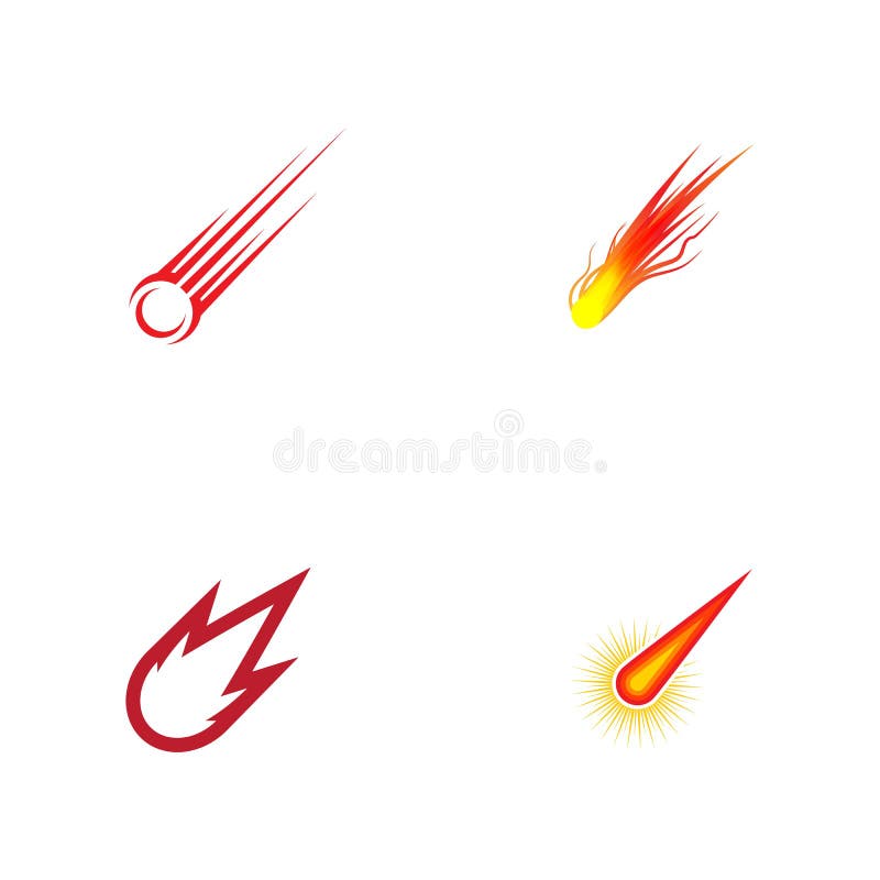 Comet Vector Icon Illustration Stock Vector - Illustration of launch ...
