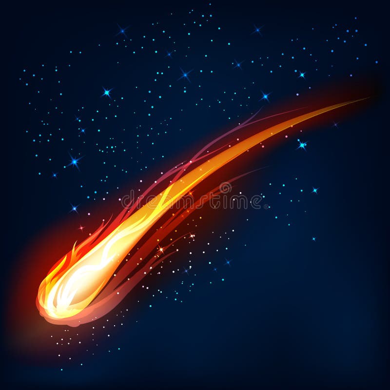 Comet, vector illustration stock vector. Illustration of motion - 214588074