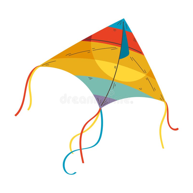 Cometa De Color Lindo Volando Ilustración del Vector - Ilustración de ...