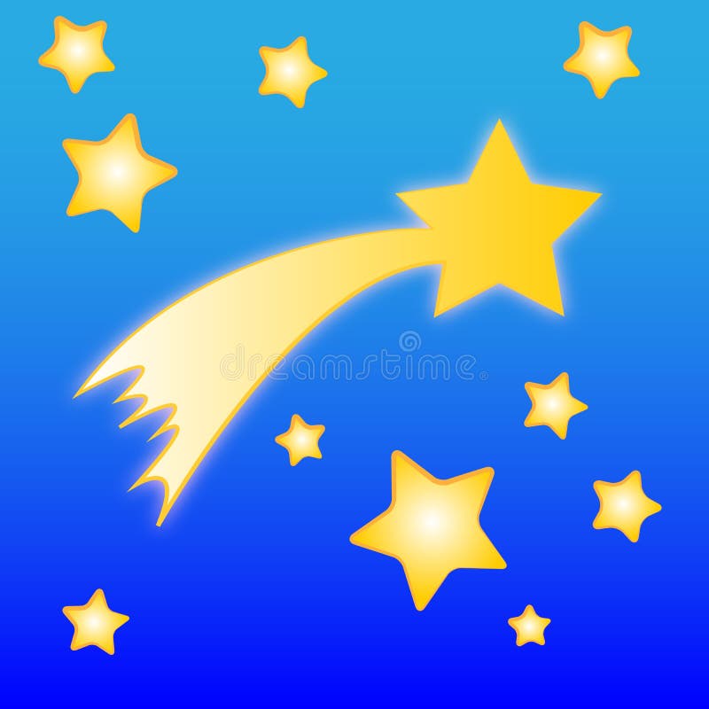 Comete e stelle illustrazione vettoriale. Illustrazione di vettore ...