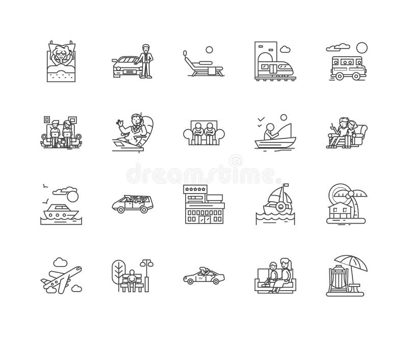 Comfort Line Icons, Signs, Vector Set, Outline Illustration Concept ...