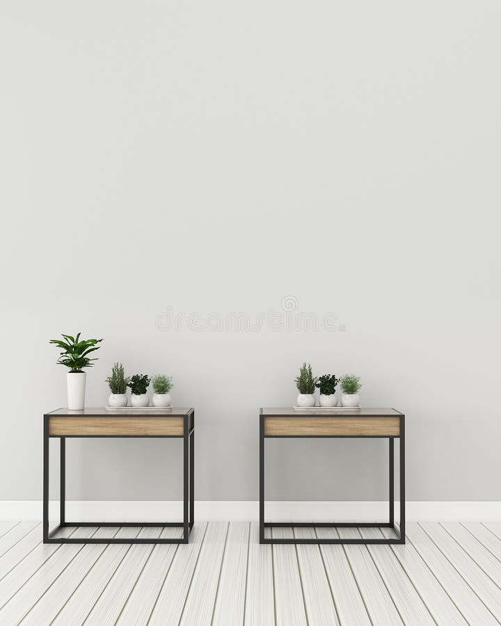 Comfort Space in House.empty Room with Table Stock Illustration ...