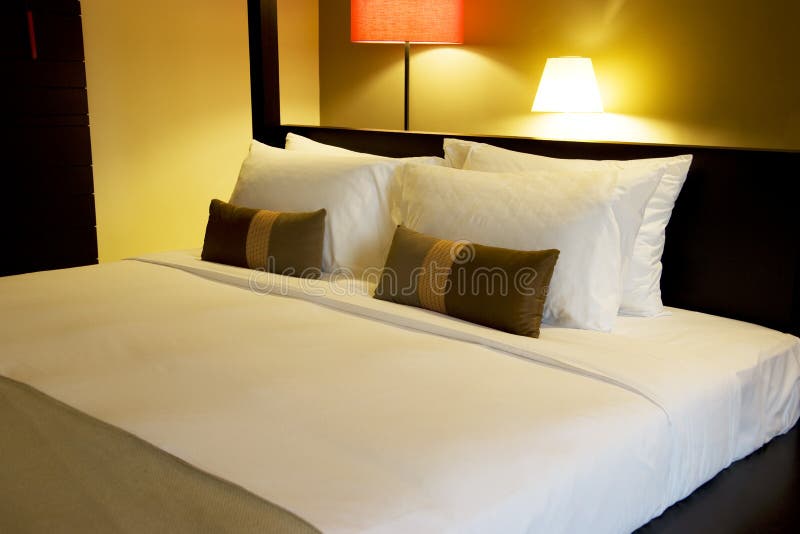 Comfortable Bed stock image. Image of pillow, night, relax - 7831485