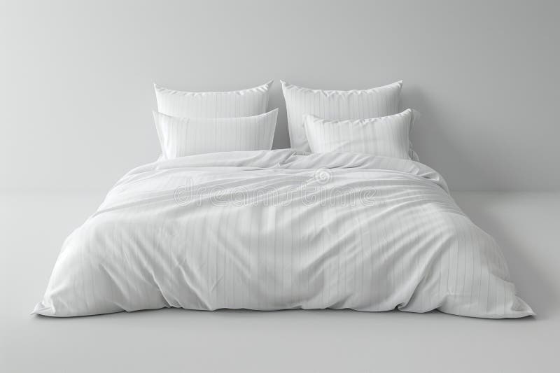 Comfortable Bed, White Sheets and Pillows in a Room, Featuring Flooring ...