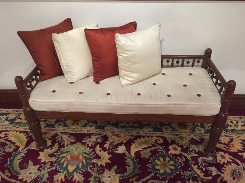 Comfortable Bench for Relaxation Stock Photo - Image of easy, hallway ...