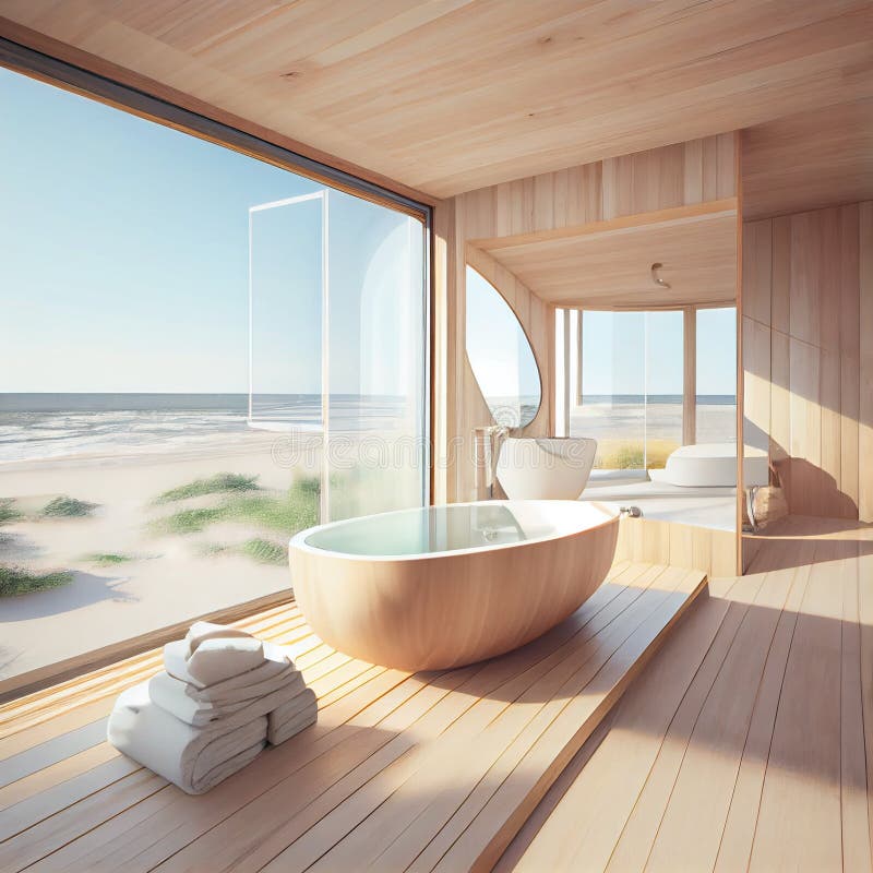 Comfortable Bright Bathroom with a Boho-chic Interior Design, a Free ...