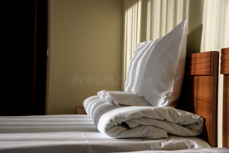 Comfortable Budget Hotel Bedroom Stock Image - Image of rental ...