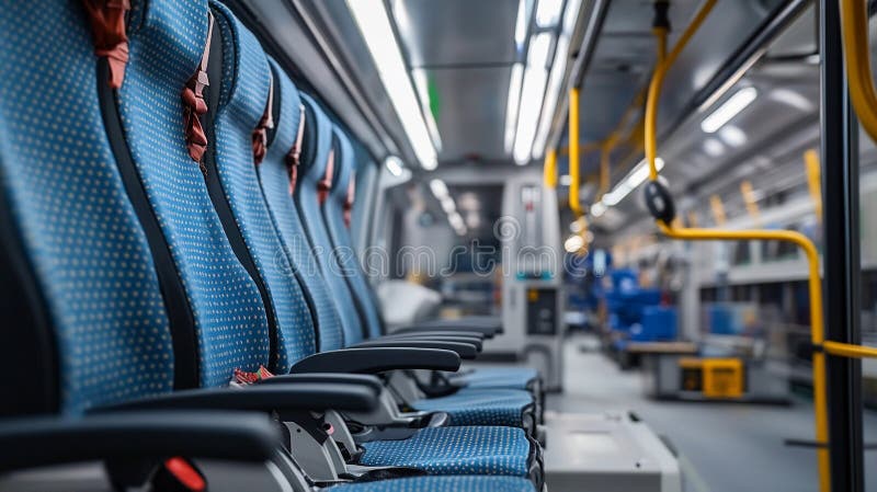 Comfortable Bus Seating in a Modern Transport Vehicle during Daylight ...
