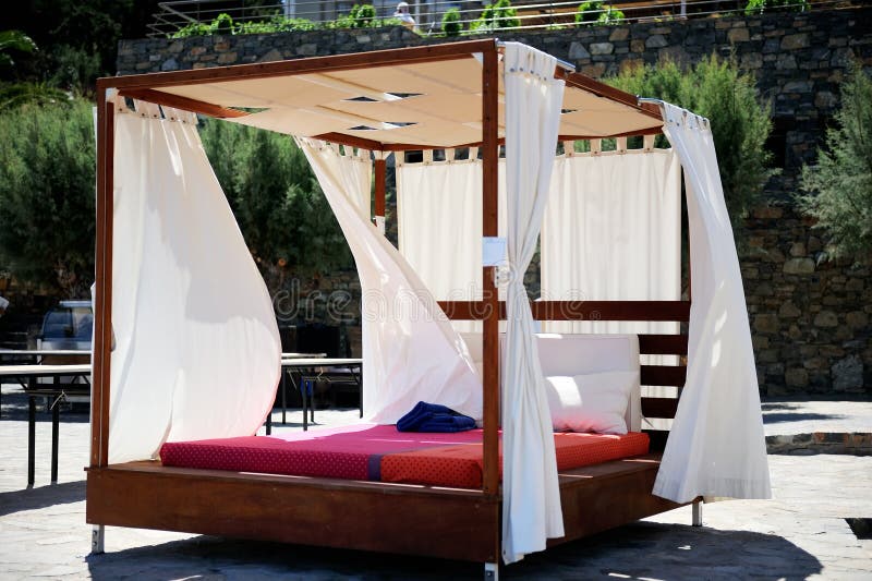 Comfortable Canopy on the Beach Stock Photo - Image of resort, relax ...