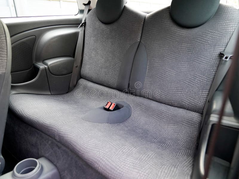 Comfortable Car Interior Rear Seats Back in Small City Vehicle Stock ...