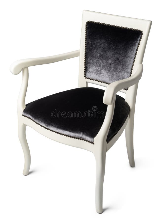 Comfortable Chair Isolated on White. Studio Shot Stock Photo - Image of ...
