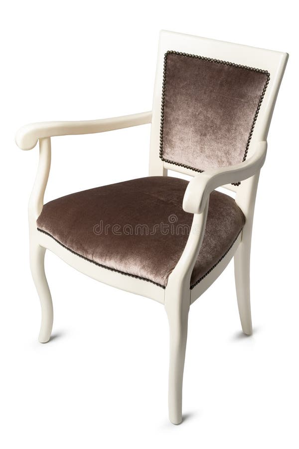 Comfortable Chair Isolated on White. Studio Shot Stock Photo - Image of ...