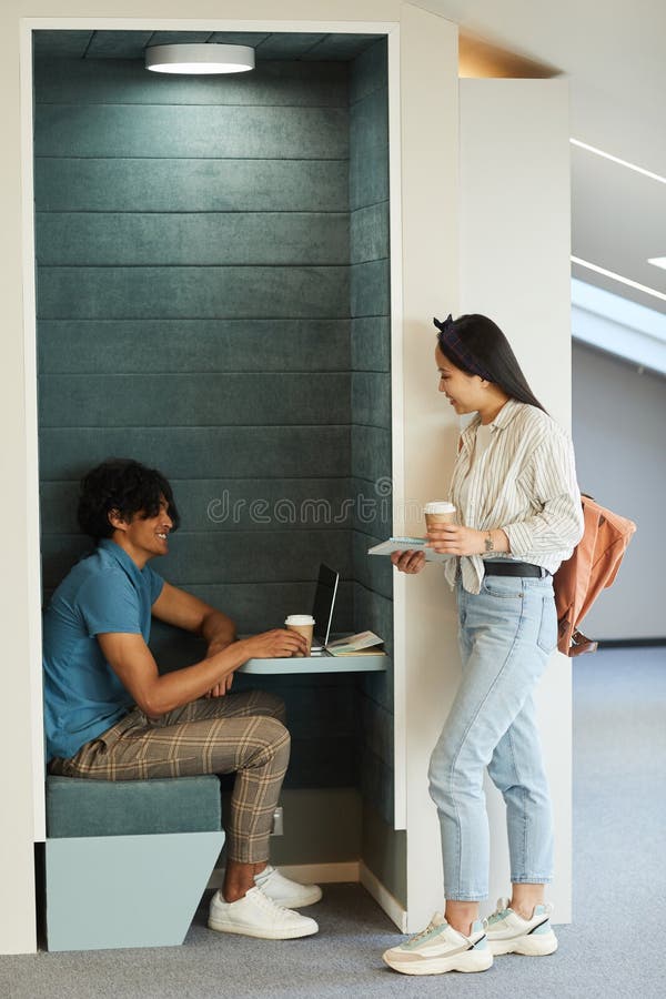 Comfortable Corner for Students Stock Image - Image of learning, women ...