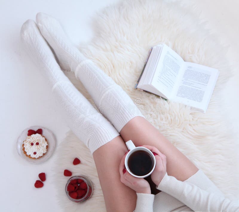 Comfortable day stock image. Image of drinking, sitting - 88273797