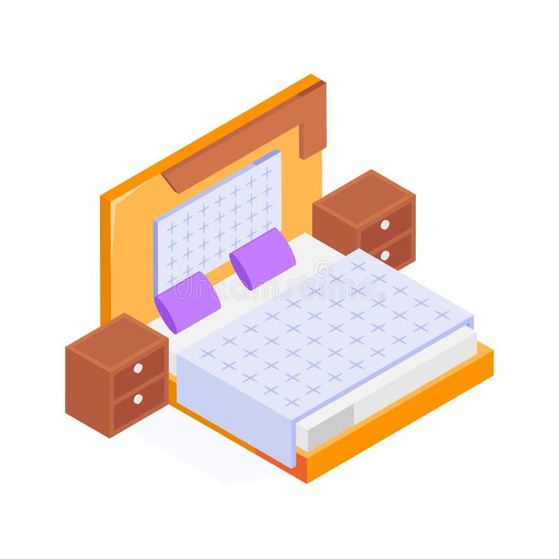 Comfortable Double Bed with Side Tables, Stylish and Modern Design ...