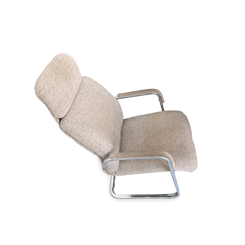 Comfortable Fabric Office Chair Isolated on White Background Stock ...