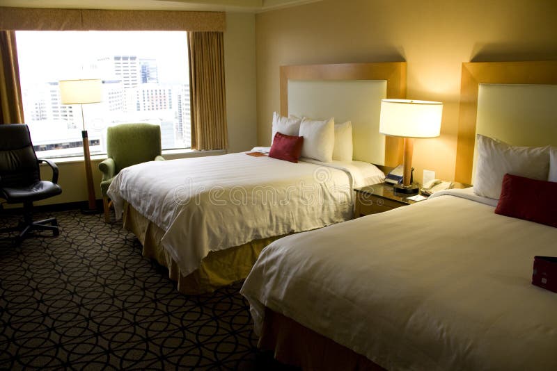 Comfortable hotel room stock image. Image of pillow, carpet - 30462781