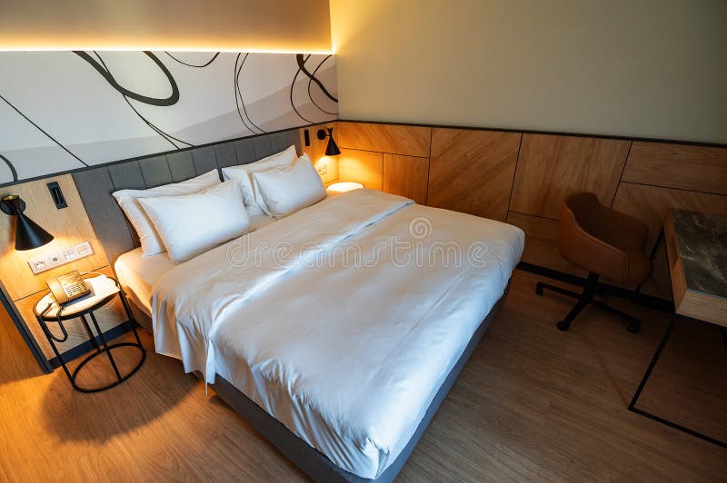 Comfortable hotel room stock photo. Image of comfortable - 235947370