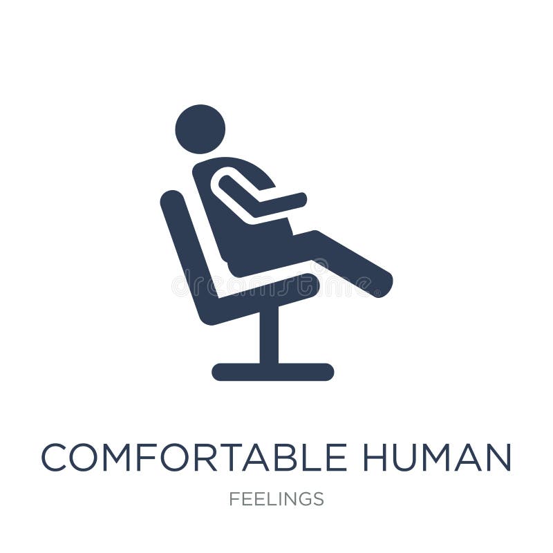 Comfortable Human Icon in Trendy Design Style. Comfortable Human Icon ...