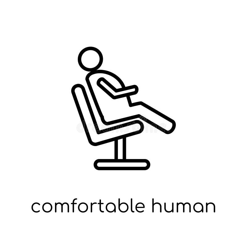 Linear Comfortable Human Icon From Feelings Outline Collection. Thin ...