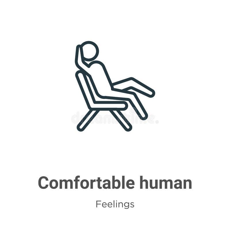 Comfortable Human Icon. Trendy Modern Flat Linear Vector Comfort Stock ...