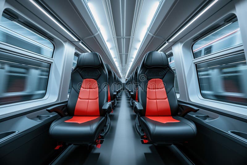 Comfortable Modern Seats Inside Business Class Cabin Interior of High ...