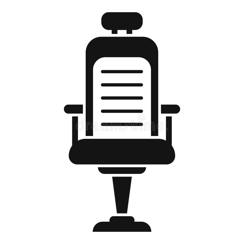 Comfortable Office Chair with Armrests and Wheels Icon Stock Vector ...