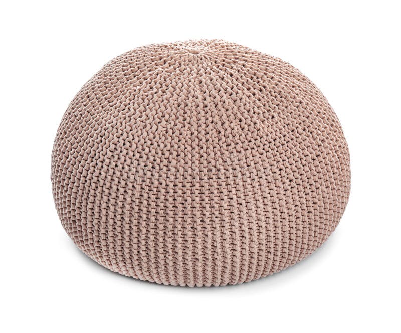 Comfortable Pouf on White Background Stock Image - Image of object ...