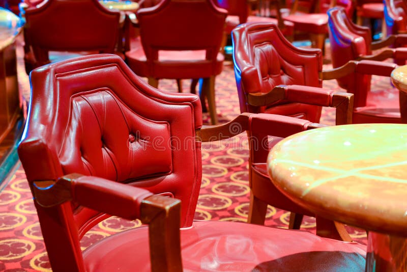 Comfortable Red Leather Chairs Stock Image - Image of chairs, elegance ...