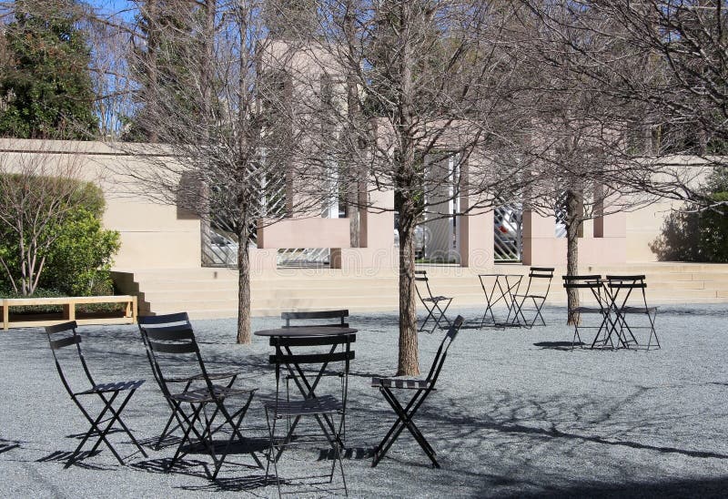 Comfortable Rest Place with Tables and Chairs Stock Photo - Image of ...