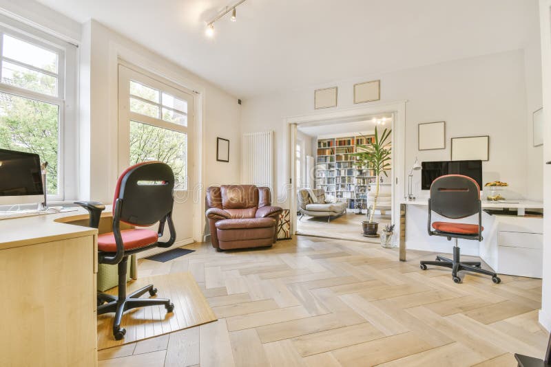 Comfortable Room for an Office Stock Image - Image of residential ...