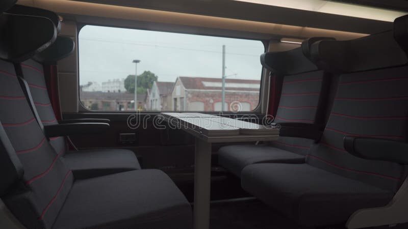 Comfortable Seat in First Class on TGV Train First Class. French Train ...